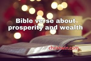 Bible verse about prosperity and wealth - Christ Win